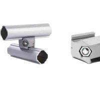 China DYJ19-A06 Workbench Tube Connector Aluminum Lean Profile Corner Joint 90 Degree Conduit Cross Joint for sale