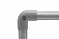 China DYJ19-A15 Metal Tube Fittings Two Way Round 90 Degree Elbow Connector Aluminium Pipe Joint Pipe Connector for sale