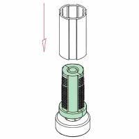 China DYP43-12 Lean Tube Accessories Aluminum Frame Support PP Foot Connector for Workbench for sale