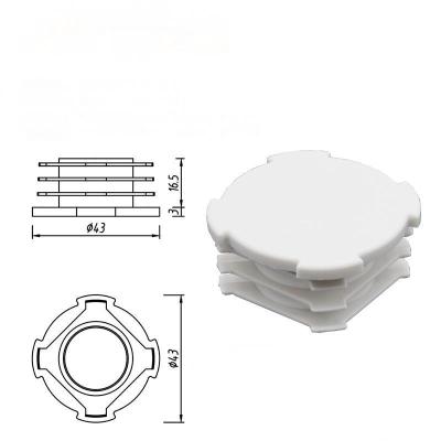 China DYP43-01 Plastic Pipe Plugs End Cap for OD 43mm Lean Pipe and Aluminum Pipe for sale