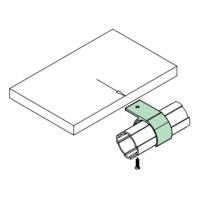 China DYE43-01 43mm Lean Pipe Connector Aluminum Plate Fixed Clip Plate Fastening Clasp for sale