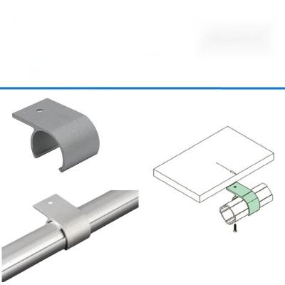 China DYE43-01 43mm Lean Pipe Connector Aluminum Plate Fixed Clip Plate Fastening Clasp for sale