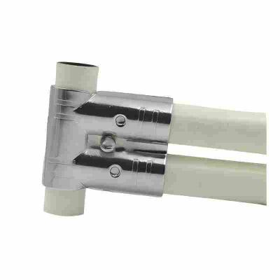 China HJ-14 Chroming Plating Round Metal Pipe Joints/connectors/tube Connector 3 Way for Lean Pipe System Assembly Line for sale