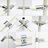 China HJ-14 Chroming Plating Round Metal Pipe Joints/connectors/tube Connector 3 Way for Lean Pipe System Assembly Line for sale