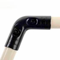 China HJ-21 Hot Sale High Quality 110 Degree Black Metal Joint and Pipe Connector for OD 28 mm Lean/Coated Pipe for sale