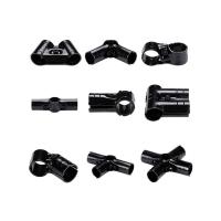 China HJ-21 Hot Sale High Quality 110 Degree Black Metal Joint and Pipe Connector for OD 28 mm Lean/Coated Pipe for sale