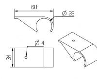 China Plastic Desktop Clasp for OD 28mm Lean Pipe and Support BoardProduction Line for sale