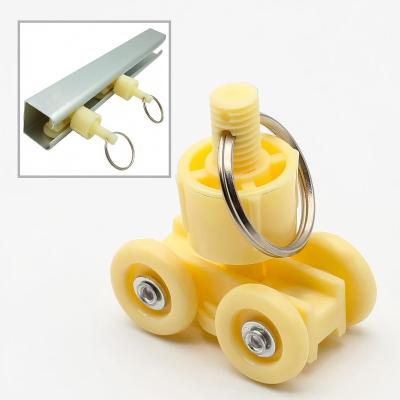 China Durable Plastic Sliding Rail Wheels with Strong Hardness Impact Resistance and Wear Resistance for Lean Tube Accessories for sale