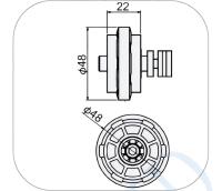 China 28mm Aluminum Industrial Guide Wheel for OD 28mm Lean Pipe Convex Wheel for sale