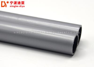 China Silver Grey Workshop Plastic Coated Pipe Steel Q195 Material For Assembly Products for sale