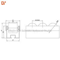 China Flow Rail Roller Track Fluent strip , PP / ABS Gravity Roller Track 28mm x 25mm for sale