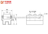 China Mini Size Plastic Roller Track , Aluminium Alloy Roller Track Fluent strip 24mm Height for sale