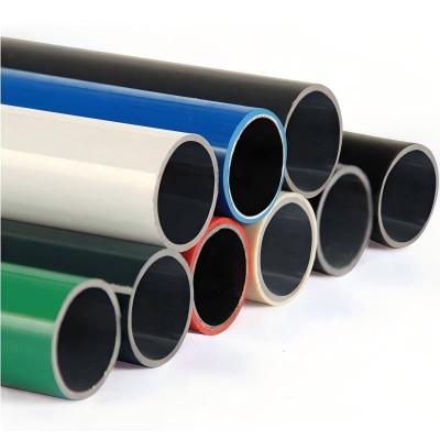 China Customize 28mm Coated Pipes Plastic Coated Steel Pipe Lean Tube for Lean Rack System for sale