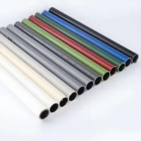 China OD28mm Light Blue Coated PE Lean Pipe Composite Tube for Rack System Wall for sale