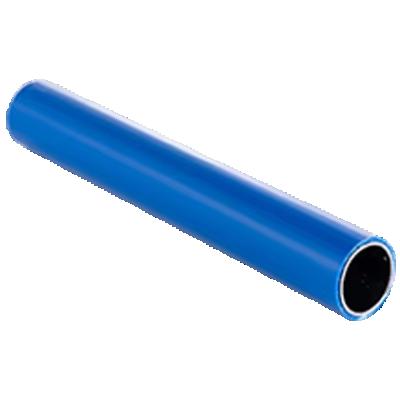 China OD28mm Light Blue Coated PE Lean Pipe Composite Tube for Rack System Wall for sale