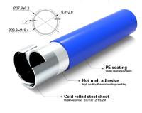 China OD28mm Colorful Pe Coated Industrial Lean Pipe Tubes For Plant Warehouse for sale