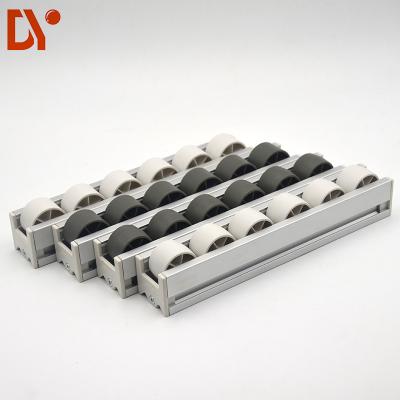 China Aluminum Alloy Frame Roller Track Hardware With Plastic Roller Wheel 4 Meter for sale