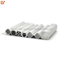 China Industrial Aluminium Lean Pipe Cylindrical Profile 1-2.0mm Thickness Sliver Colour for sale