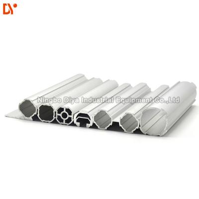 China Industrial Aluminium Lean Pipe Cylindrical Profile 1-2.0mm Thickness Sliver Colour for sale