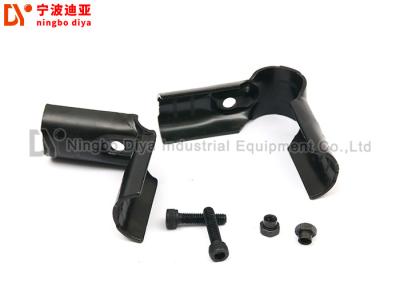 China Electrophoresis Surface Lean Tube Connector black joint for 28mm rack system HJ-2 for sale