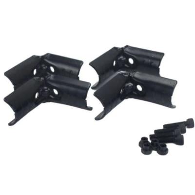 China HJ-5 Electroplate Right Angle Lean Tube Connector Four End For Rack Horizontal Connection for sale