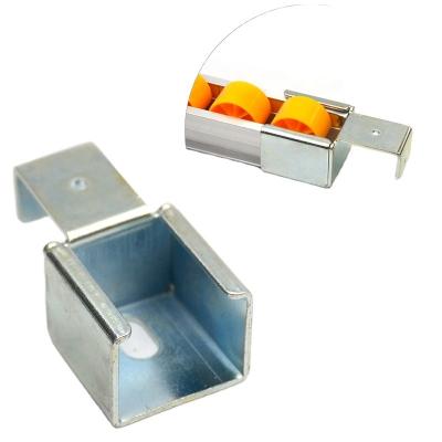 China 28mm Roller Track Hardware Sliding Lean Pipe Clamp Joints Device for sale