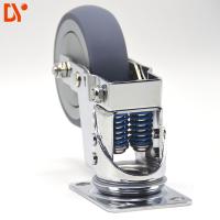 China 6 Inch Heavy Duty Swivel Industrial Caster Wheels Plate Silent Pu for sale