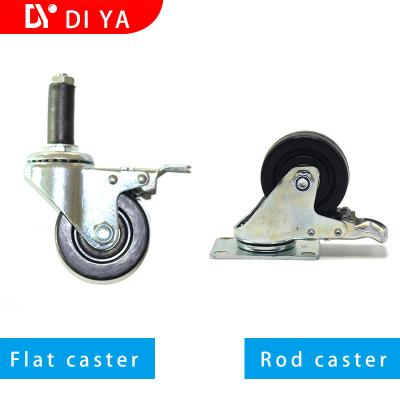 China Shock Absorption Chromium Industrial Caster Wheels Swivel Lock Damping for sale