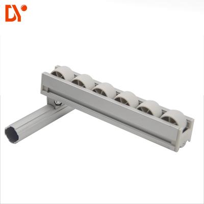China Aluminum Alloy Frame Roller Track Hardware With Plastic Roller Wheel 4 Meter for sale