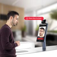 China 10.1 inch Face Recognition Attendance Machine with Body Temperature Measurement and QR Code Reader for sale