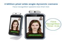 China AI Thermal Face Recognition Time Attendance System Android 7.1 8 Inch Touch Screen RFID for sale
