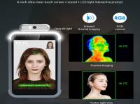 China AI Thermal Face Recognition Time Attendance System Android 7.1 8 Inch Touch Screen RFID for sale