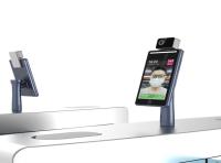 China Infrared Body Temperature Thermal Scanner Kiosk 8 Inch Touch Screen Face Recognition Access Control for sale