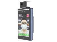 China Infrared Body Temperature Thermal Scanner Kiosk 8 Inch Touch Screen Face Recognition Access Control for sale