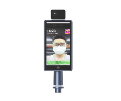 China 8 Inch Touch Screen Face Recognition Time Attendance Device with Temperature Detection Android 7.1 for sale