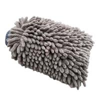 China Double Sided Chenille Car Detailing Mitt With Waterproof Lining Auto Detailing Gloves for sale