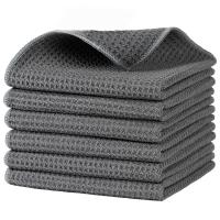 China Waffle Weave Auto Detailing Microfiber Towels Car Wax Polishing Cloth 30x30CM 40x40CM for sale