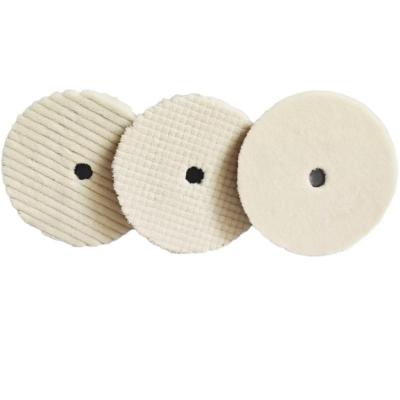 China Beveled Edge Car Detailing Flat Wool Buffing Pad For Smooth and Fine Finish for sale