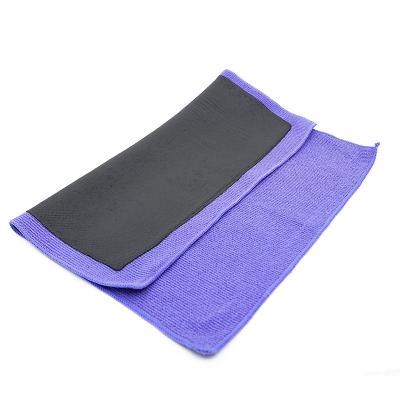 China Heavy Grade Purple Microfiber Auto Clay Towel 30x32cm Remove Overspray And Contaminants for sale