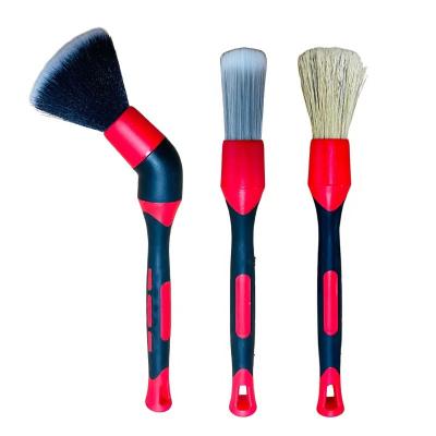 China 3Pcs Car Detailing Brush Set - Soft Scratchless Brushes for Auto Dashboard & Interior Cleaning for sale
