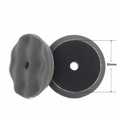 China 80mm Black Waffle Finishing Foam Polishing Pad For ROTARY POLISHERS for sale