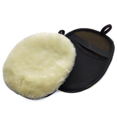China Faux Wool Car Wash Mitt Ultra Soft Scratch-Free Lint-Free Washing Glove for sale