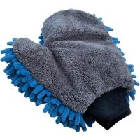 China Chenille Coral Fleece Thumb Car Wash Mitt Ultra Soft High Absorption Scratch-Free for sale