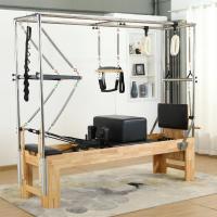 China Cheap price Malaysian oak wood pilates reformer with half trapeze for sale