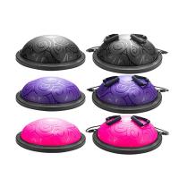 China Gym fitness high quality PVC Exercise 58cm diameter Stability Half Pilates Balance Yoga Ball for sale