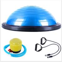 China Gym fitness cheap price PVC Exercise Stability Half Pilates Yoga Ball with pump for sale