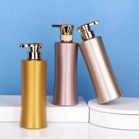 China Empty Custom Plastic PET Bottle 500ml Shampoo Shower Gel Lotion Dispenser Round for sale