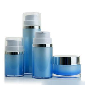 China Gold Airless Pump Serum Cosmetic Bottle 15ml Travel Bottle Non Spill for sale