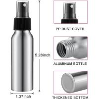 China Silver Black Aluminum Spray Bottle 30ml-310ml Capacity with Fine Mist Nozzle for Cosmetic Applications for sale