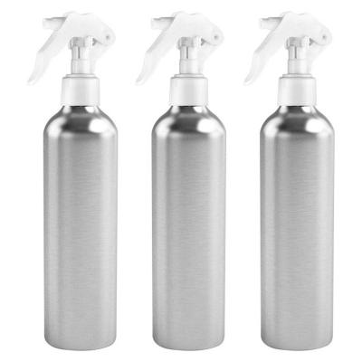 China Silver Aluminum Pump Spray Bottle 30ml to 310ml Capacity with Hot Stamping and Silk Printing Customization for sale